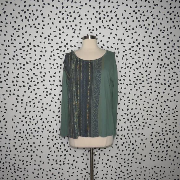 Peruvian Connection | Tops | Peruvian Connection Green Boho Geometric ...